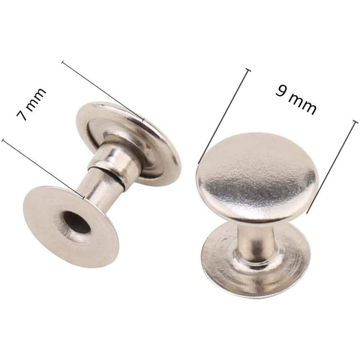 7 mm Single Cap Rivets 1000 Sets (2000 pieces) – Hobby Trendy